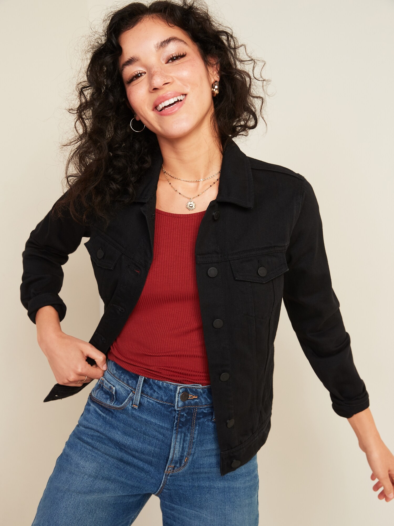 Black Jean Jacket For Women Old Navy