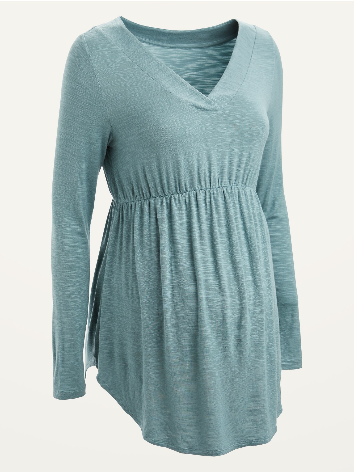 Maternity Slub-Knit V-Neck Tunic Top | Old Navy