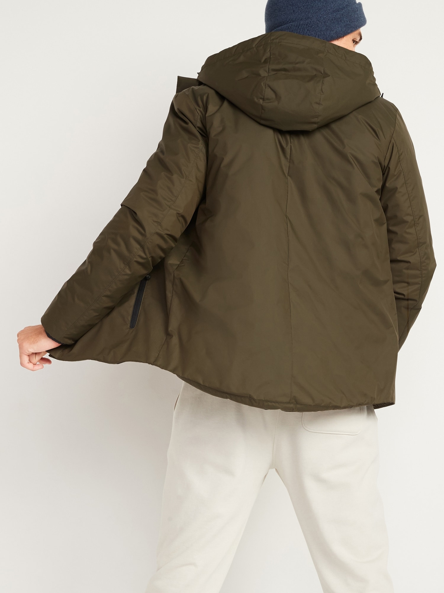 Water-Resistant Nylon Ripstop Hooded Jacket | Old Navy