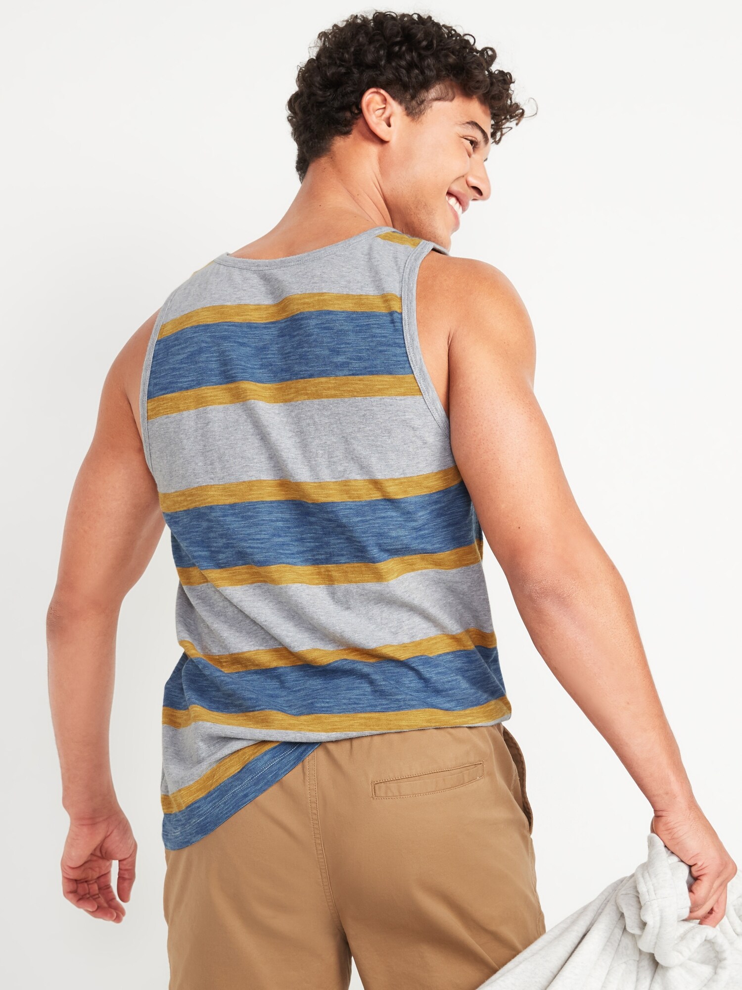 Soft-Washed Striped Slub-Knit Tank Top | Old Navy