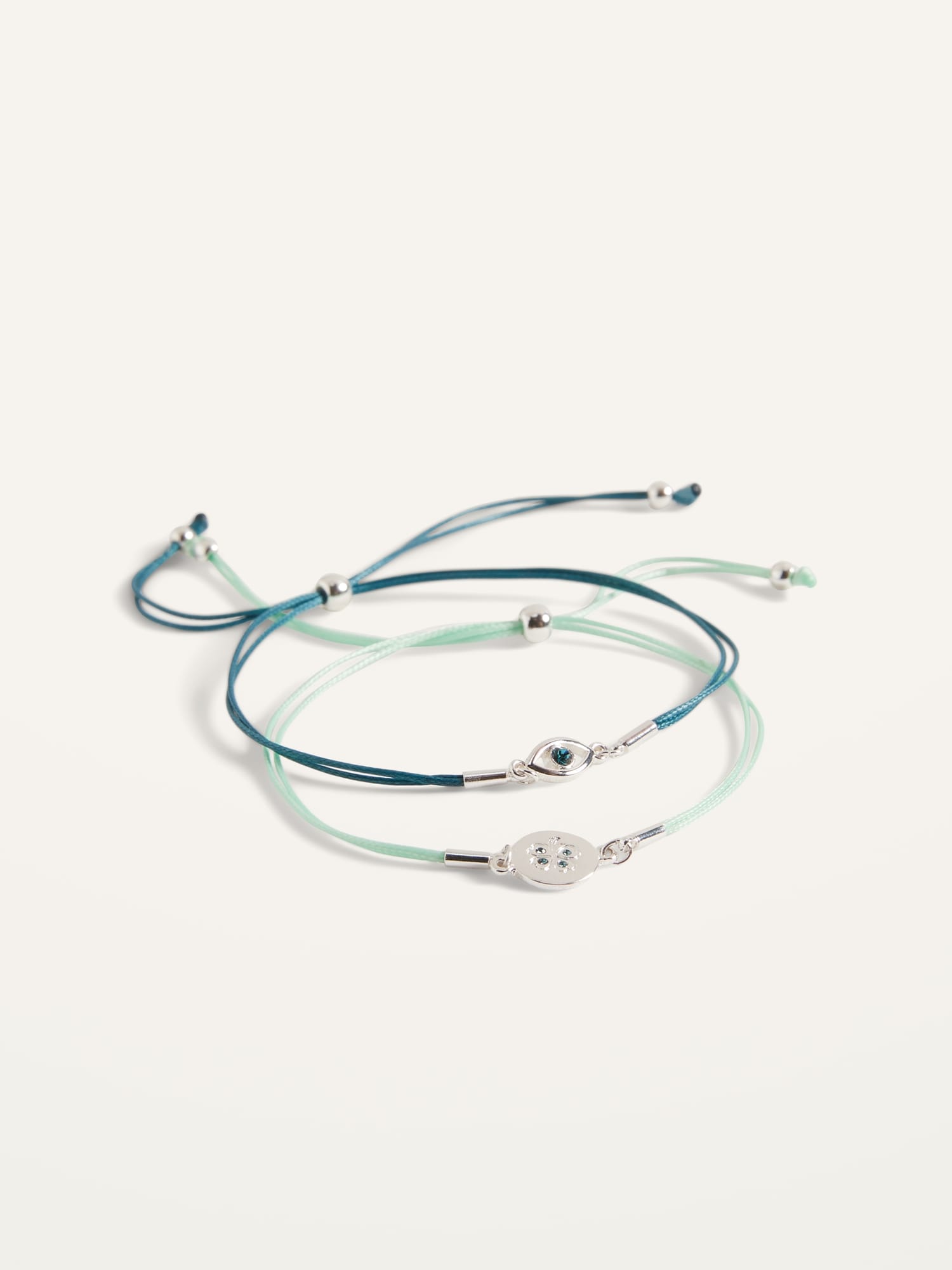Textile-Cord Charm Bracelet 2-Pack For Women | Old Navy
