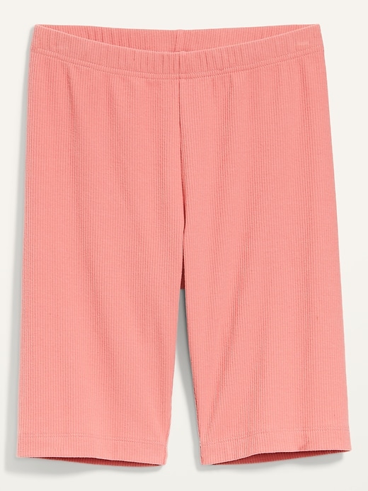 High-Waisted Rib-Knit Long Biker Shorts For Women -- 9-Inch Inseam ...