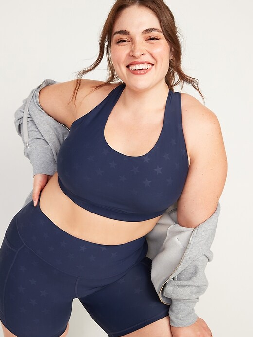 Medium Support PowerSoft Bonded-Strap Plus-Size Sports Bra | Old Navy