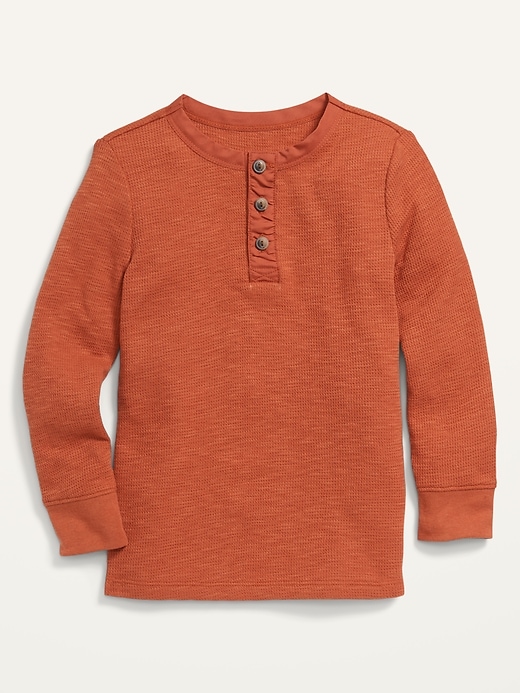 Old Navy - Long-Sleeve Thermal Henley T-Shirt for Toddler Boys
