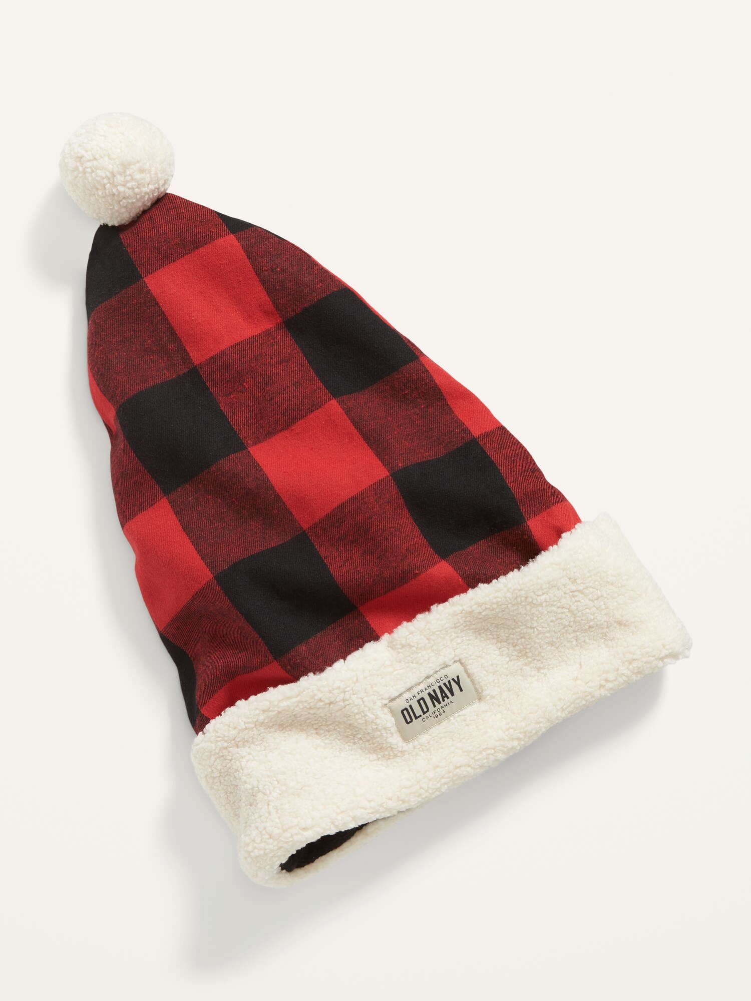 Printed Flannel Gender-Neutral Santa Hat for Adults | Old Navy