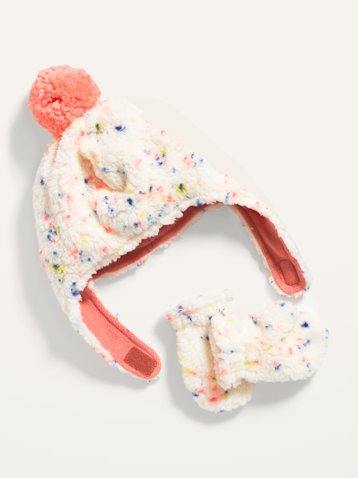 Unisex Sherpa Trapper Hat & Mittens Set for Toddler | Old Navy