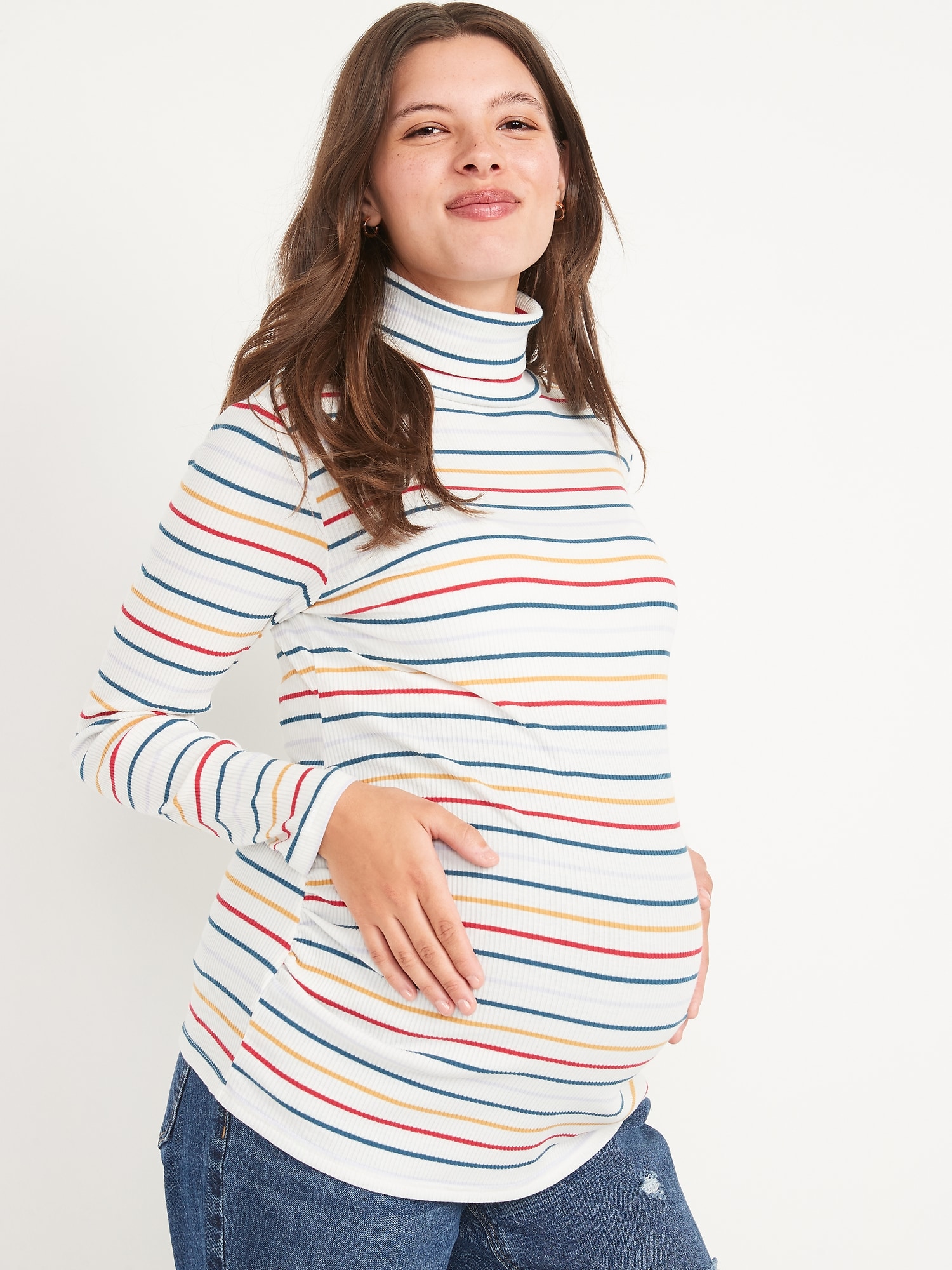 Maternity Fitted Turtleneck Tunic | Old Navy