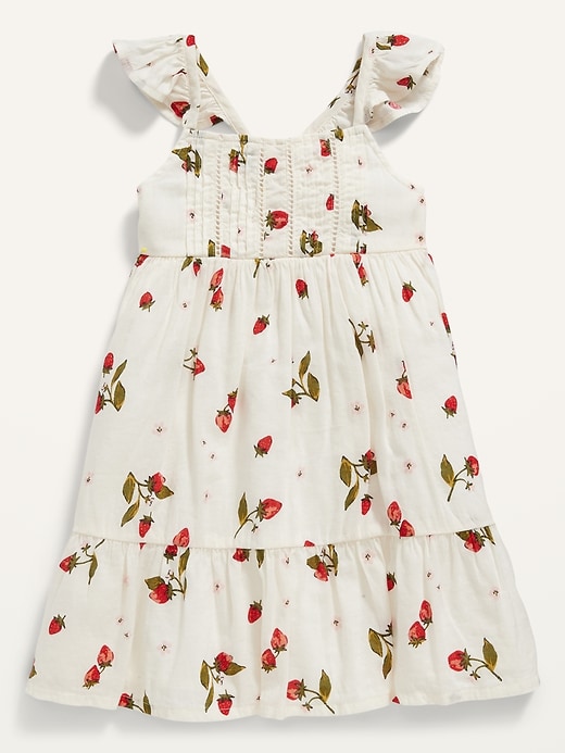 Old Navy - Ruffled Strawberry Print Swing Dress for Toddler Girls