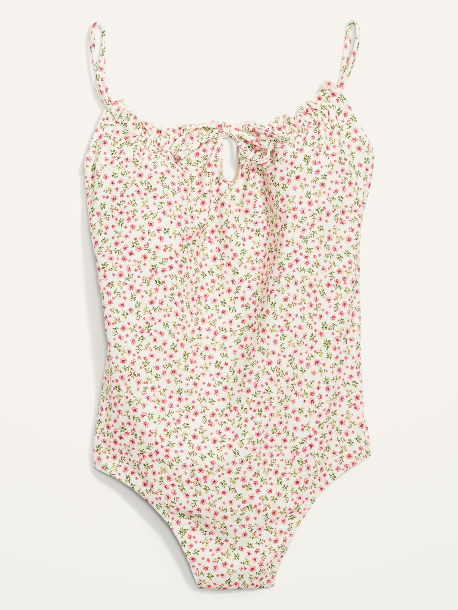Gathered Keyhole One-Piece Swimsuit | Old Navy