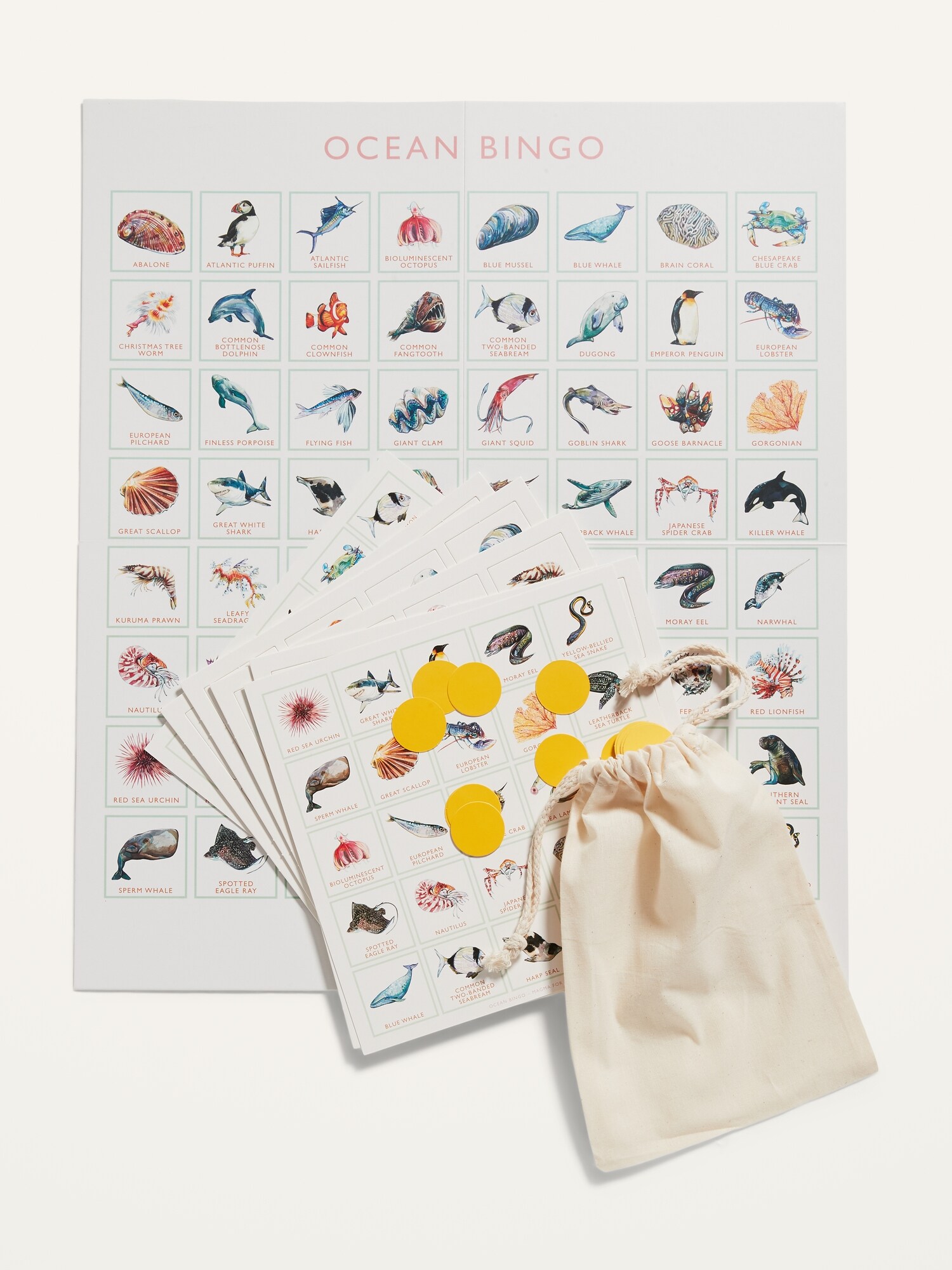 Ocean Bingo Game for the Family | Old Navy