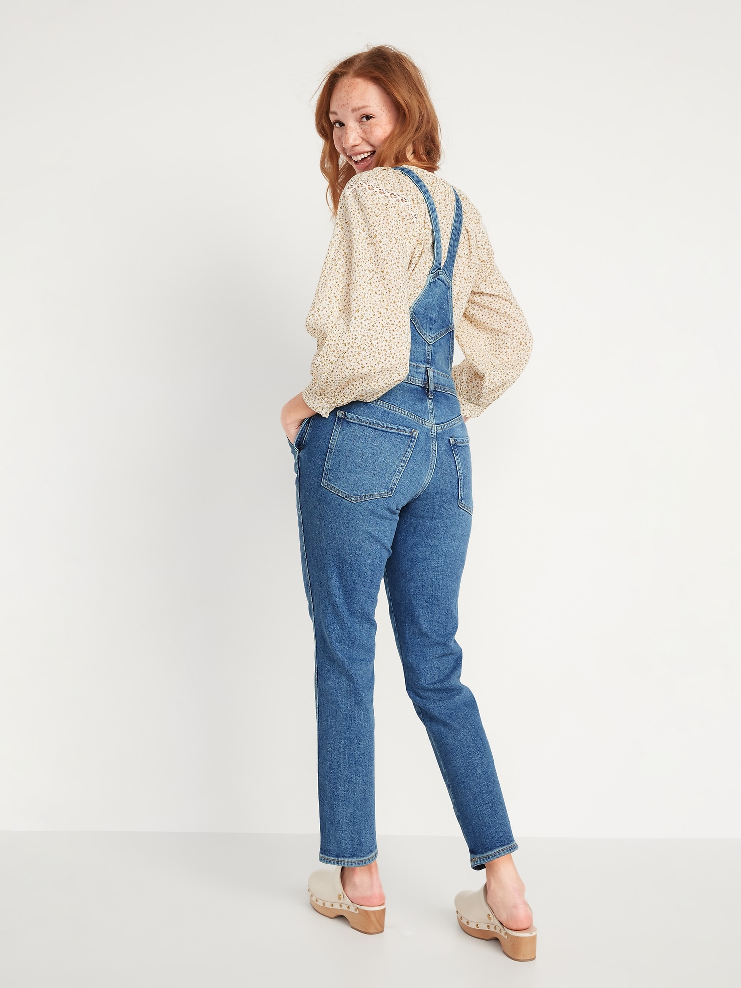 O.G. Straight Ripped Jean Overalls | Old Navy