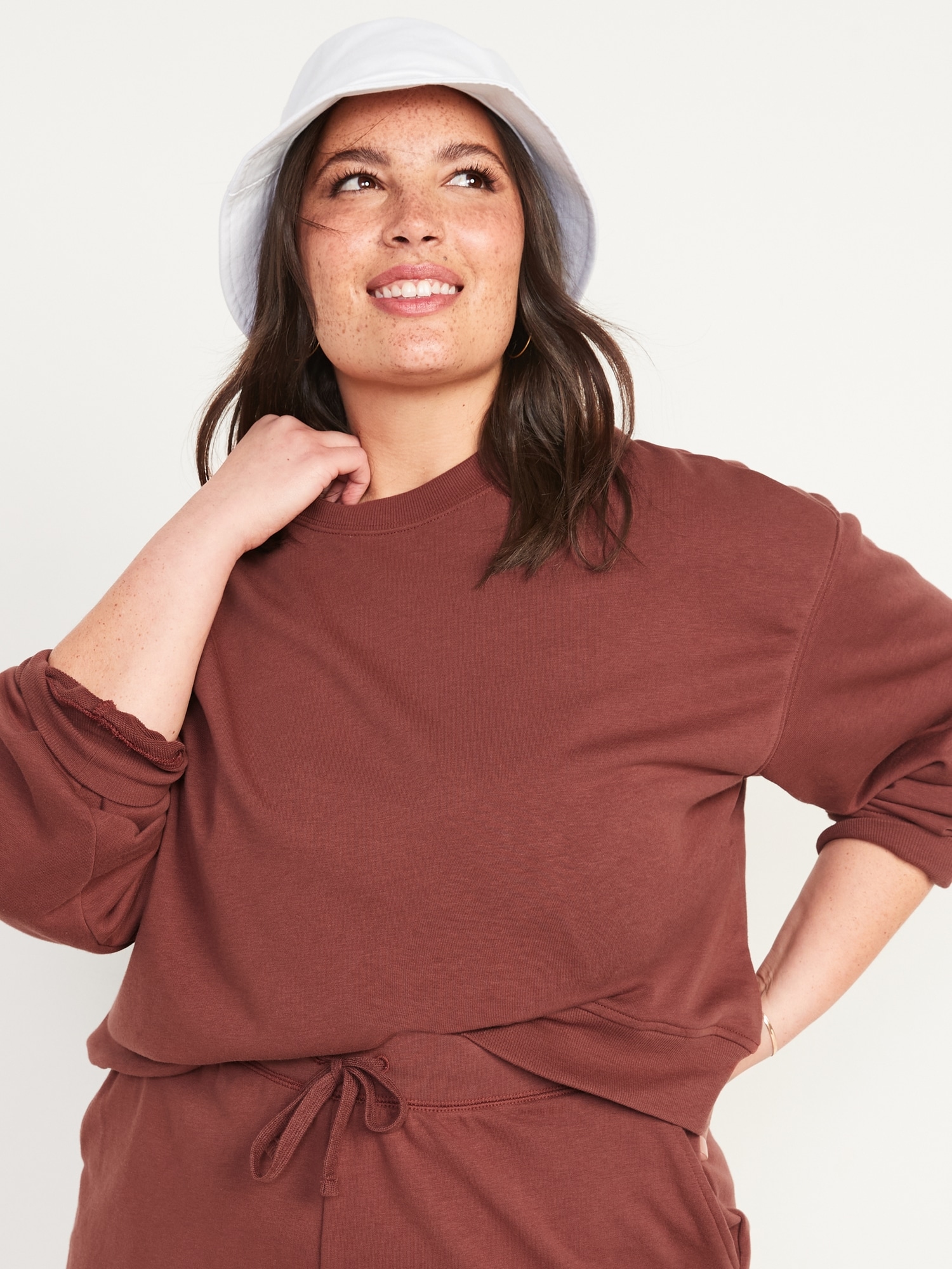 Cropped Vintage French-Terry Sweatshirt for Women | Old Navy
