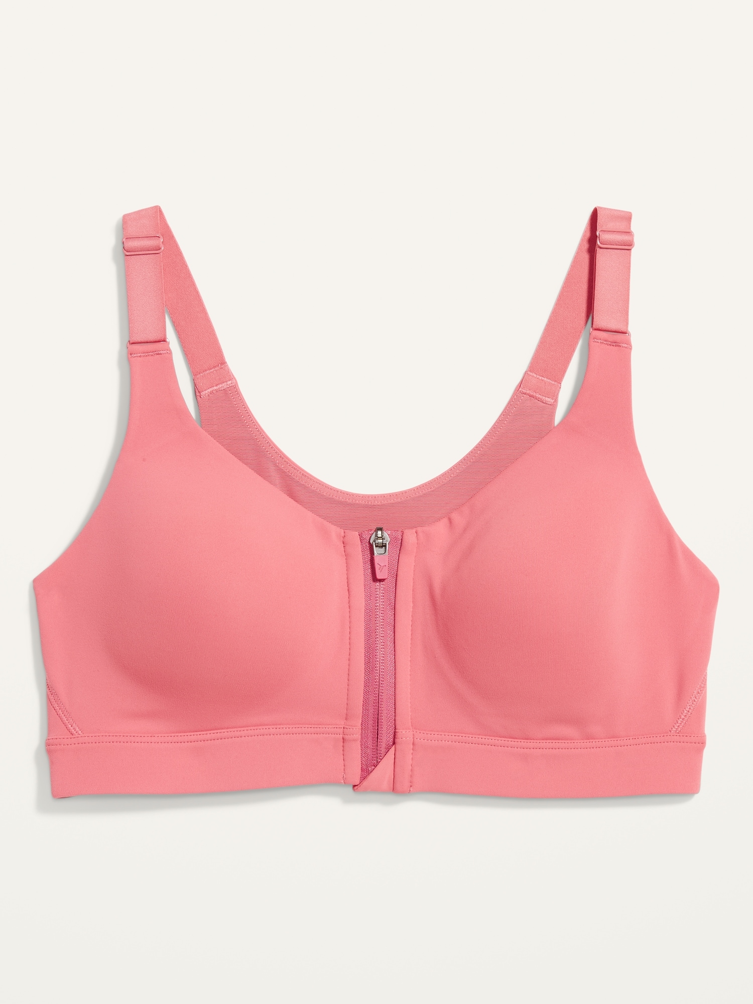 High-Support PowerSoft Zip-Front Sports Bra 38DDD-48D | Old Navy