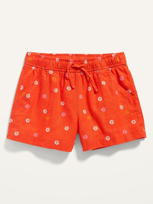 Old Navy - Linen-Blend Printed Drawstring Shorts for Girls