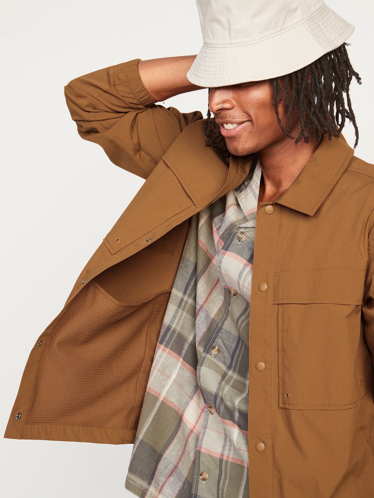 Poplin Hybrid Workwear Shacket | Old Navy