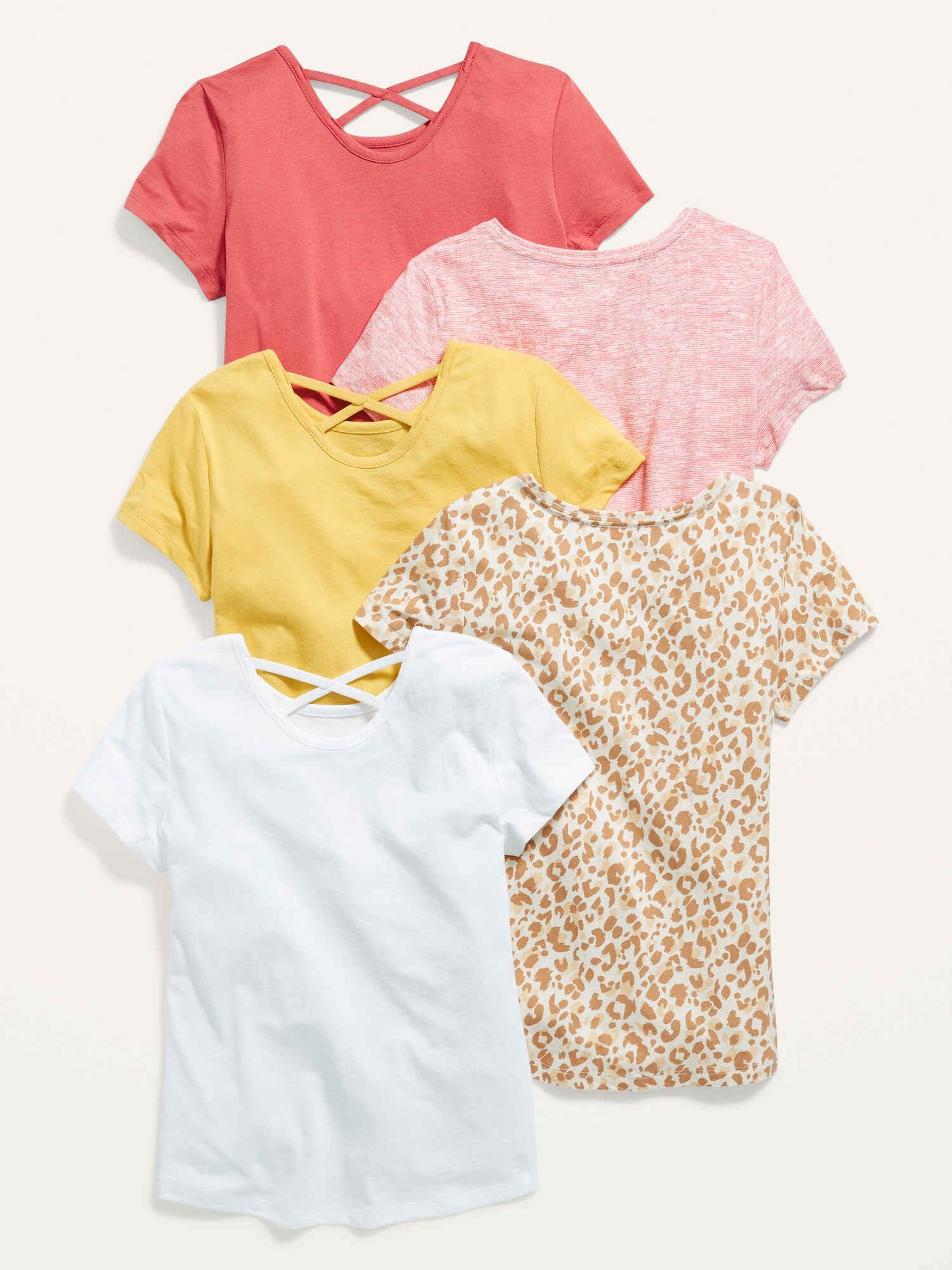 Softest Short-Sleeve T-Shirt Variety 5-Pack for Girls | Old Navy