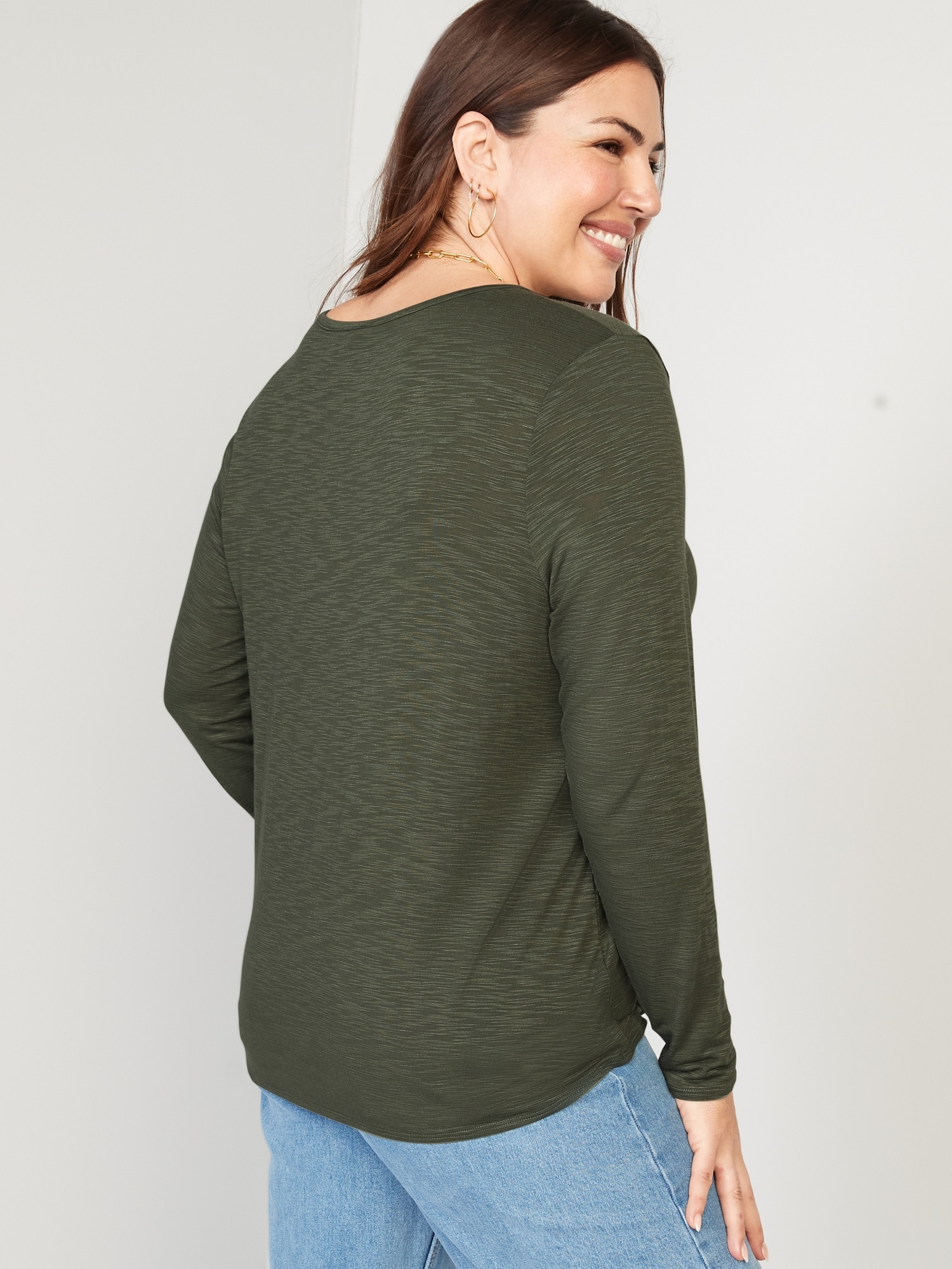Long-Sleeve Luxe Tunic T-Shirt | Old Navy