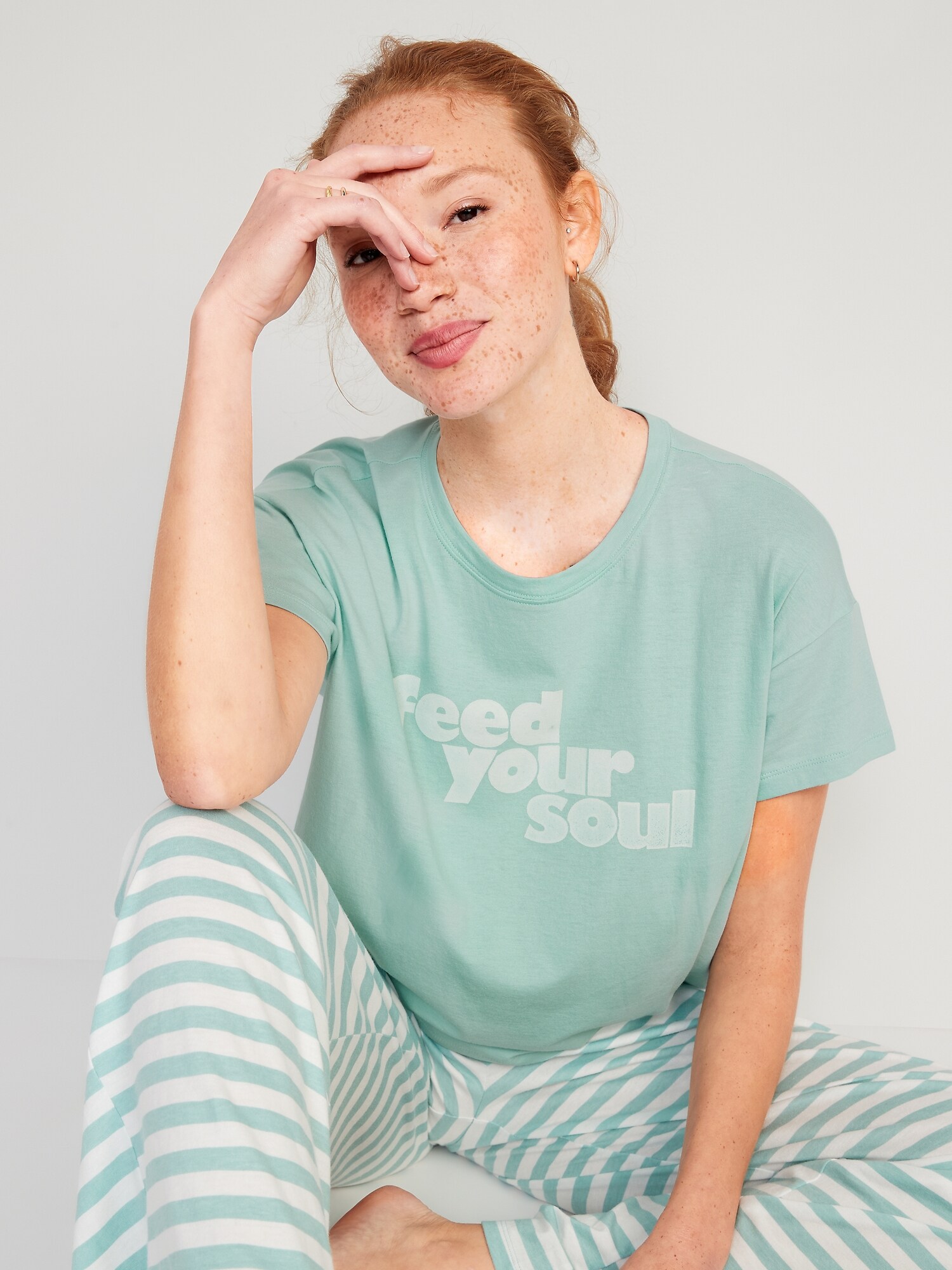 Sunday Sleep Cropped Lounge T-Shirt | Old Navy