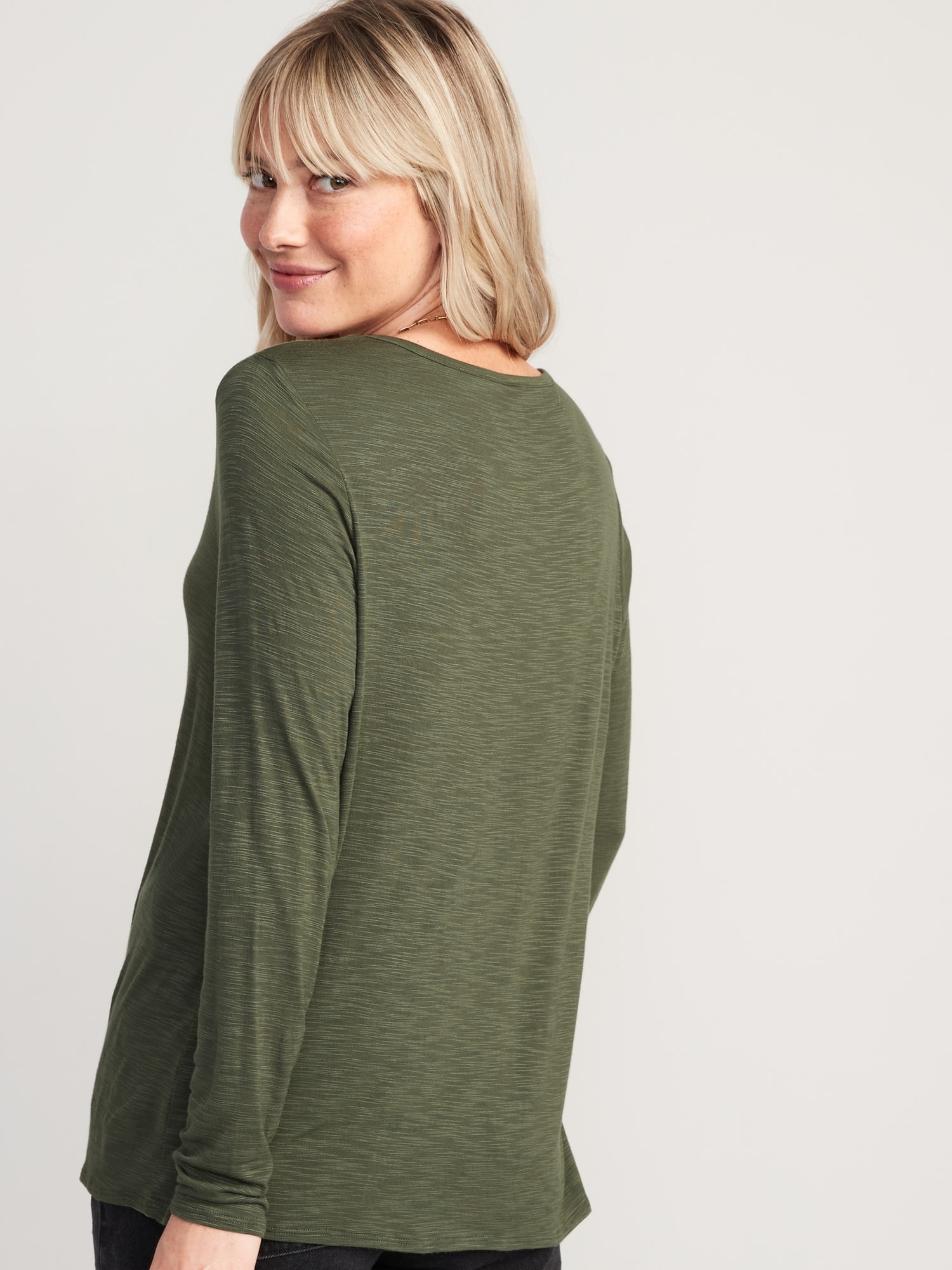 Long-Sleeve Luxe Tunic T-Shirt | Old Navy