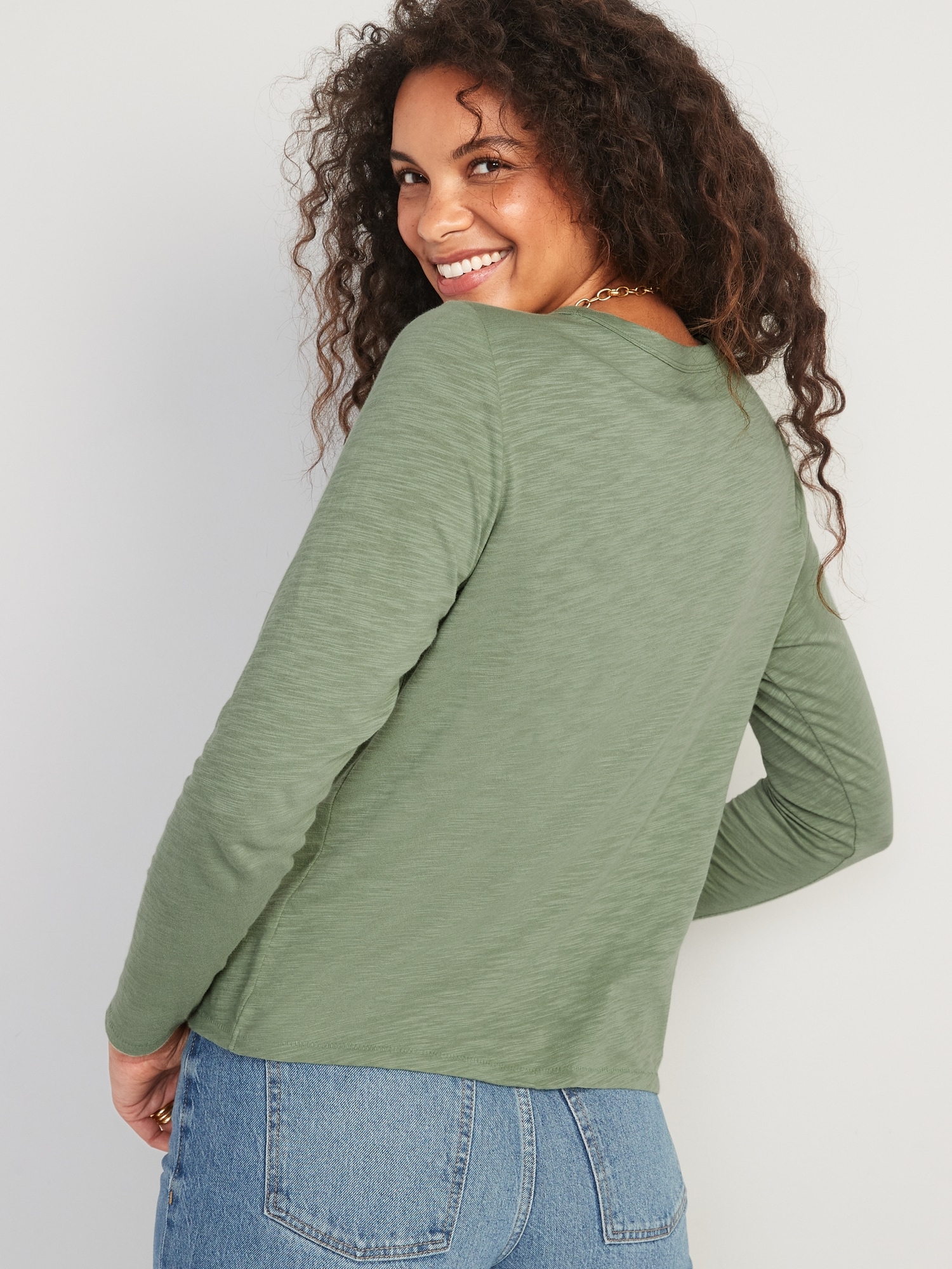 EveryWear Slub-Knit Long-Sleeved T-Shirt | Old Navy