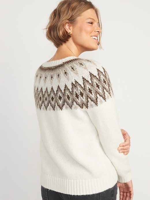 Fair Isle Cozy Shaker-Stitch Pullover Sweater | Old Navy