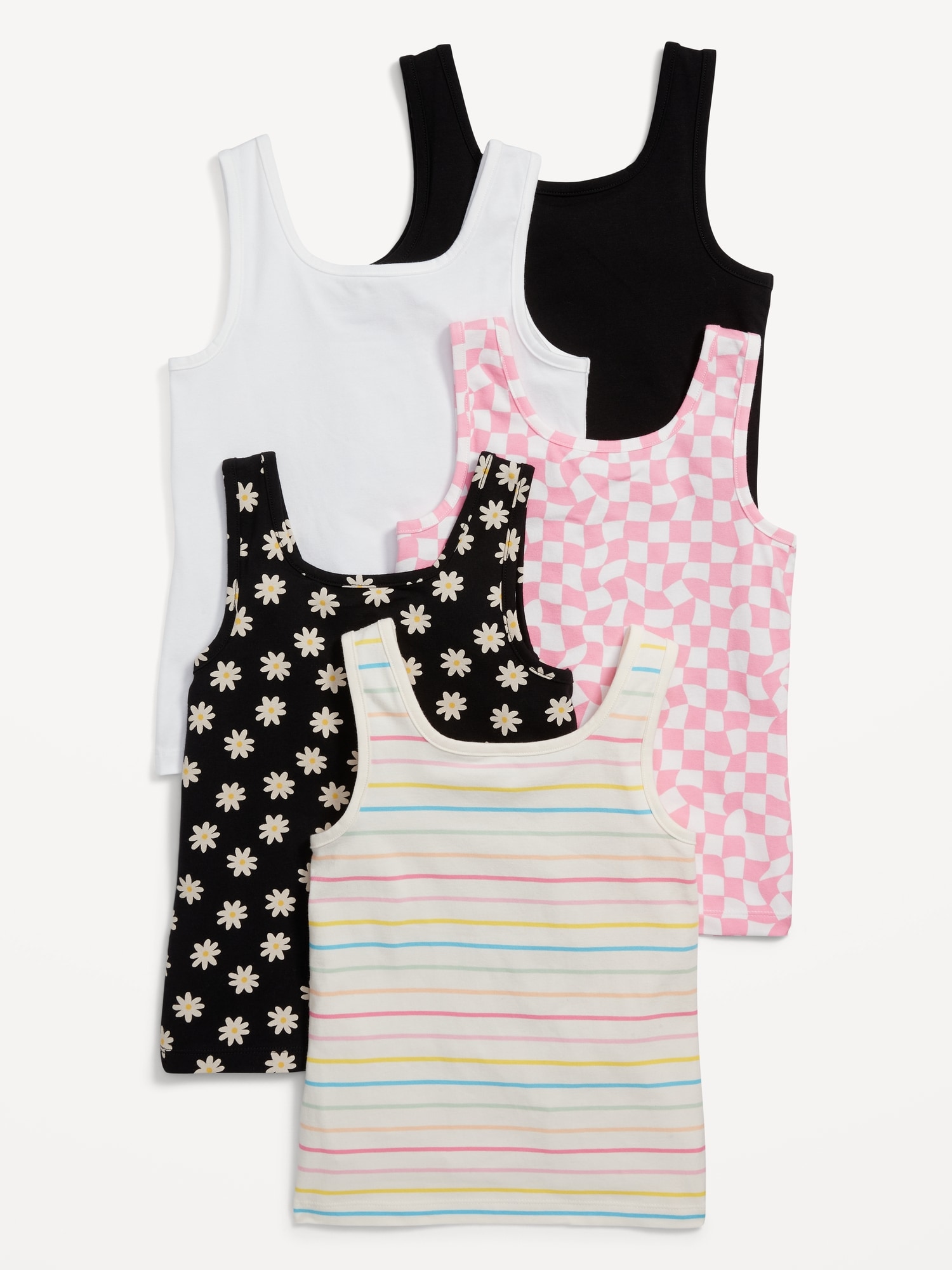 Square-Neck Tank Top 5-Pack for Girls | Old Navy