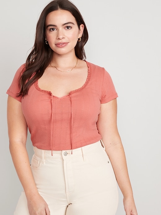Pointelle-Knit Top | Old Navy