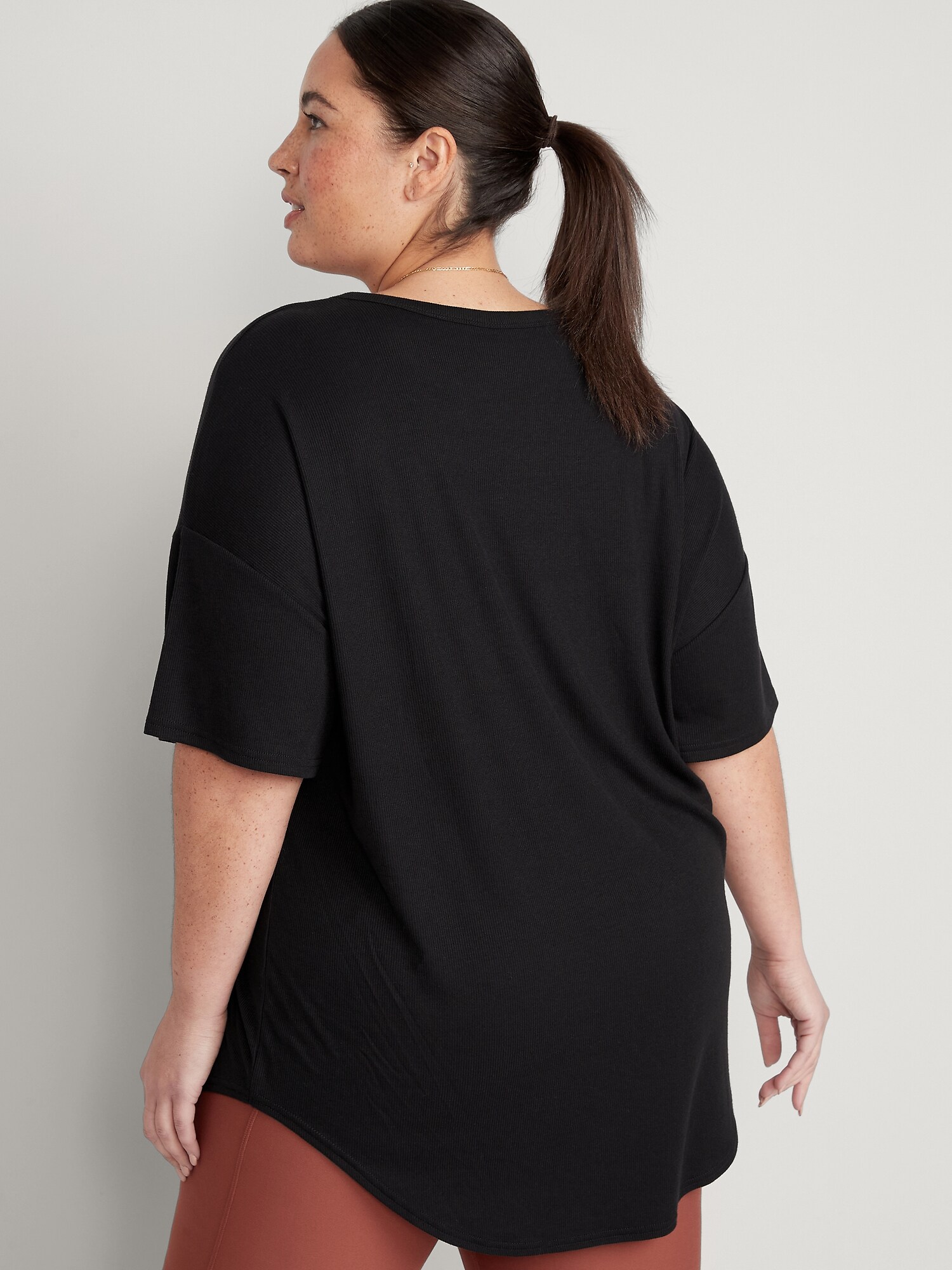 UltraLite Rib-Knit Tunic T-Shirt | Old Navy