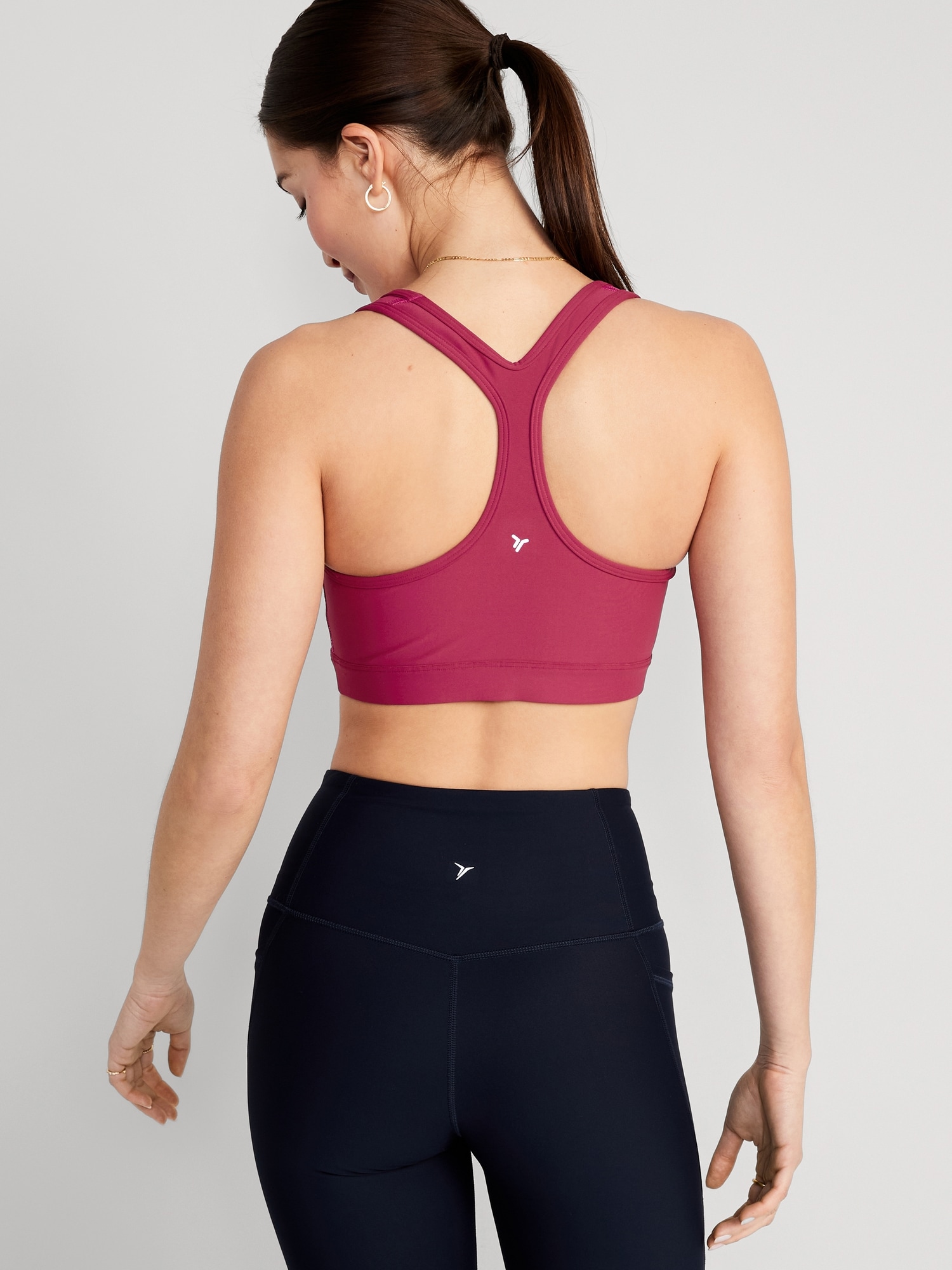 Medium-Support PowerSoft Racerback Sports Bra | Old Navy