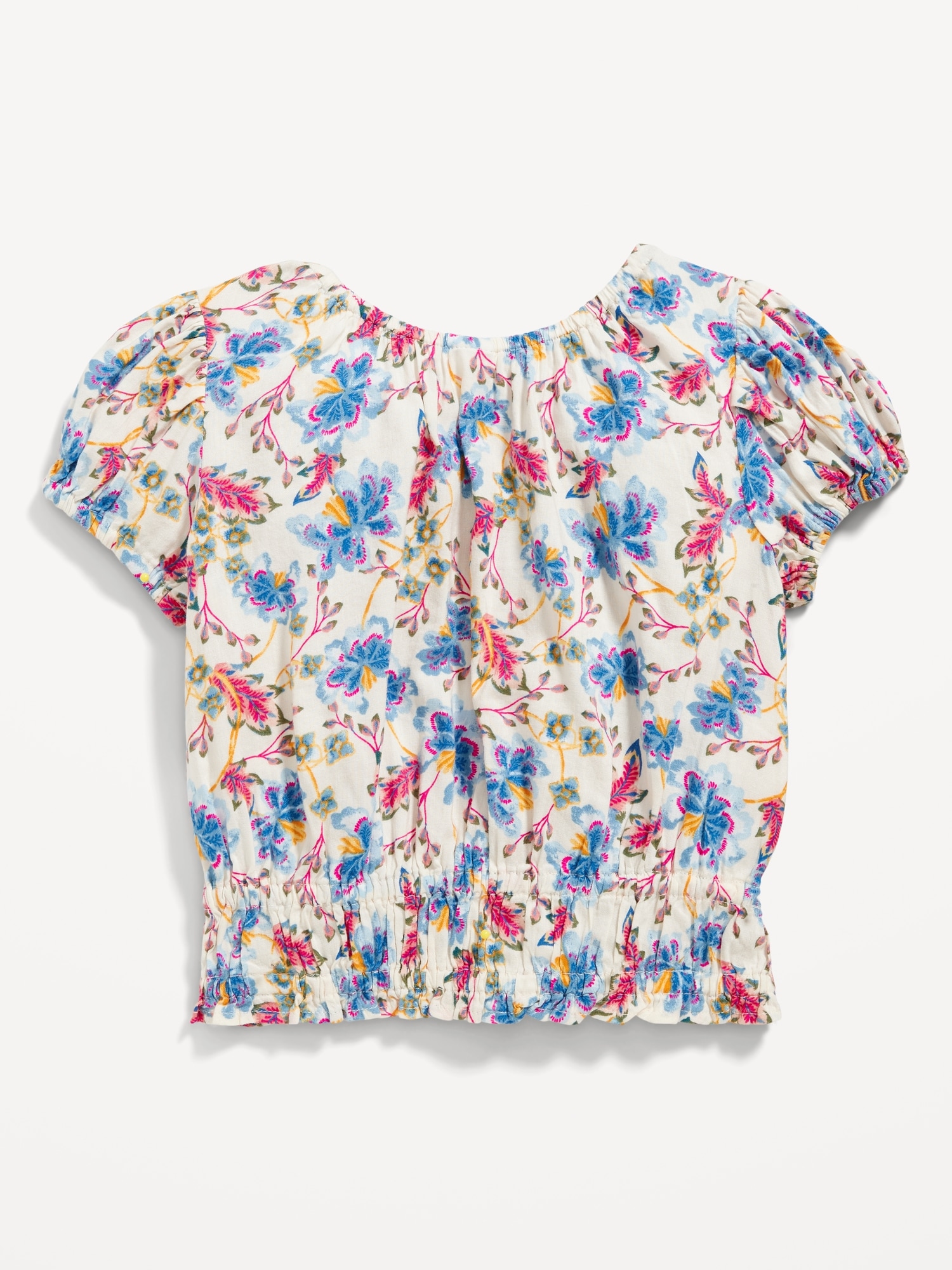 Printed Short-Sleeve Smocked Top for Toddler Girls | Old Navy