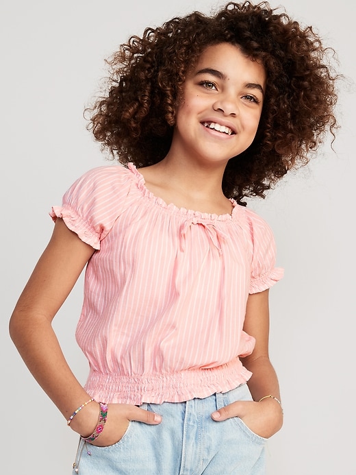 Matching Short-Sleeve Striped Smocked Top for Girls | Old Navy