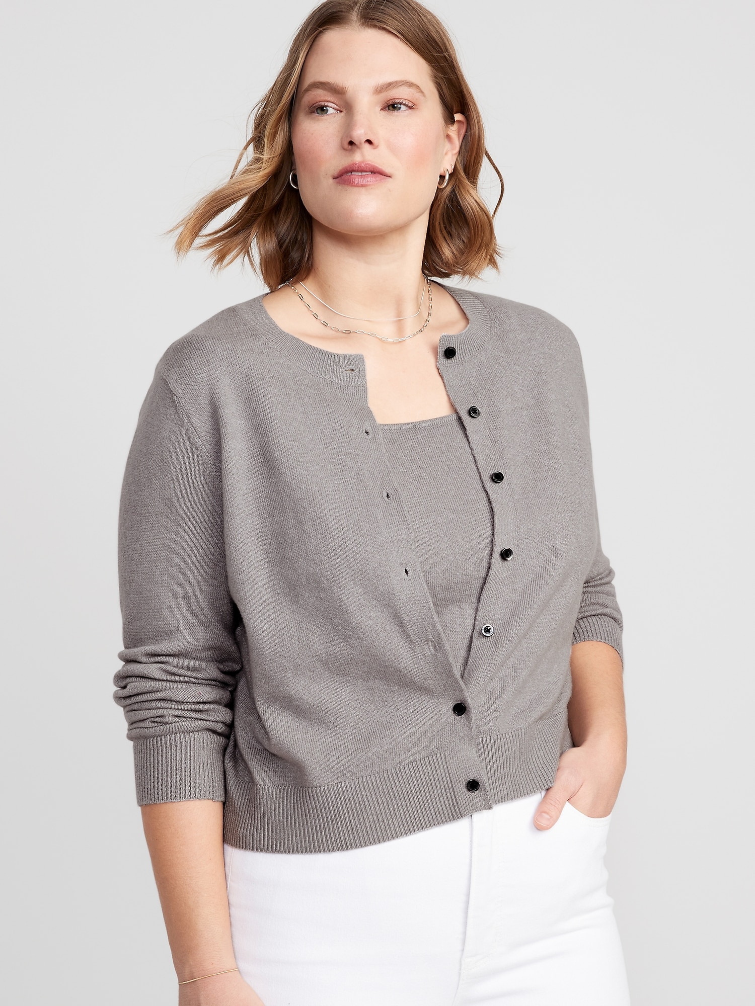 Cropped Cozy-Knit Cardigan | Old Navy