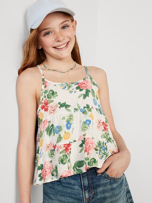 Printed Tiered Swing Cami Top for Girls | Old Navy