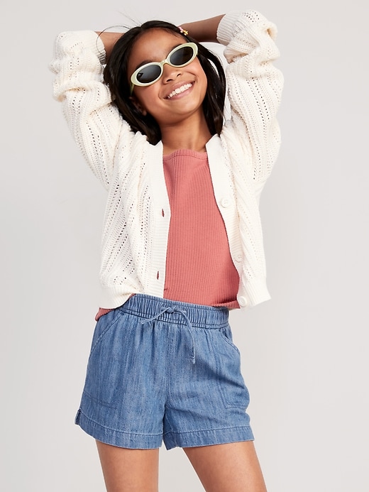Chambray Drawstring Shorts for Girls | Old Navy