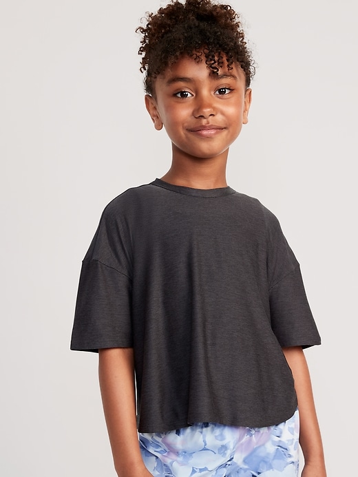 Cloud 94 Soft Go-Dry Cool Cropped T-Shirt for Girls | Old Navy