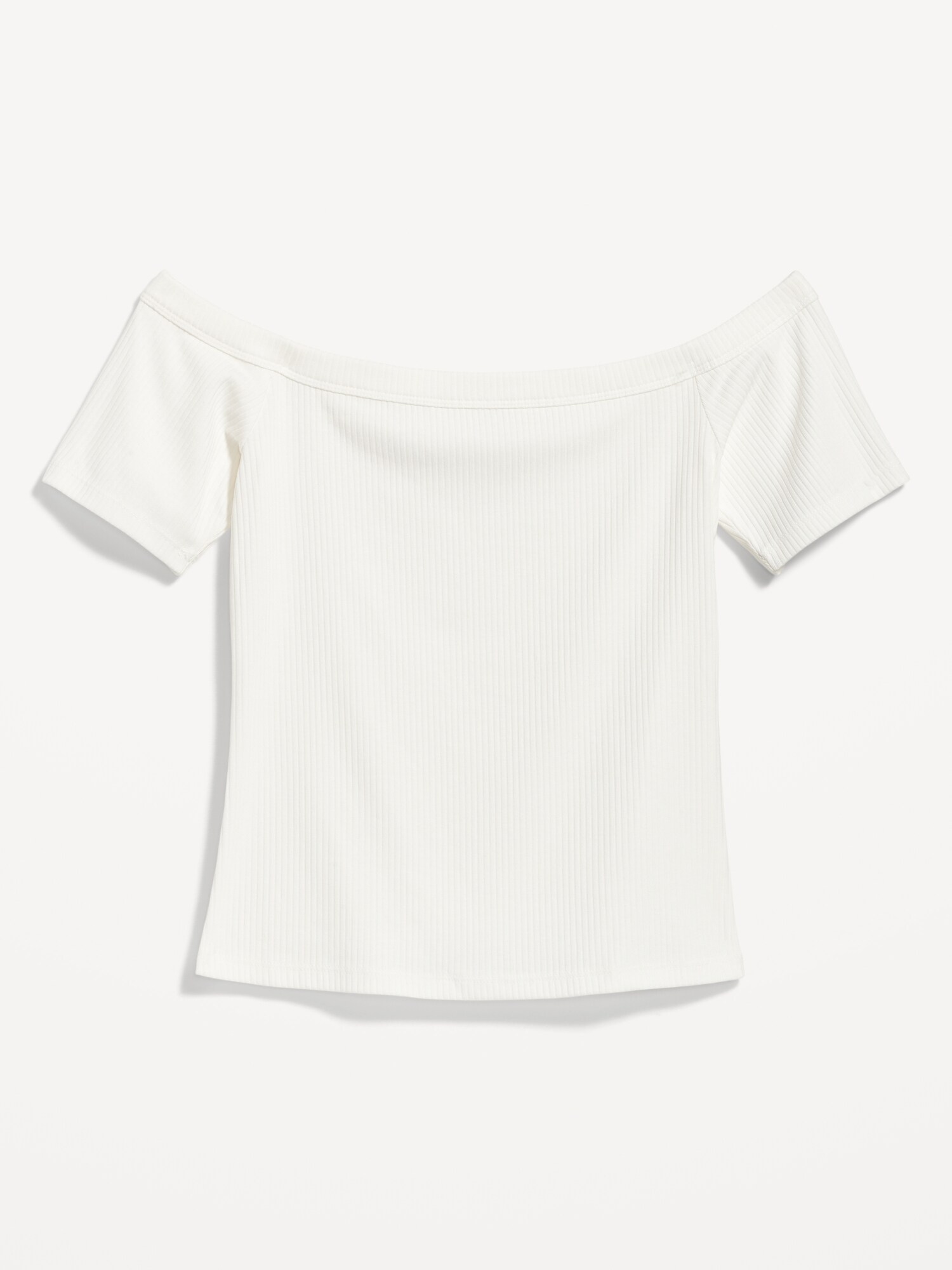 Fitted Off-The-Shoulder T-Shirt | Old Navy