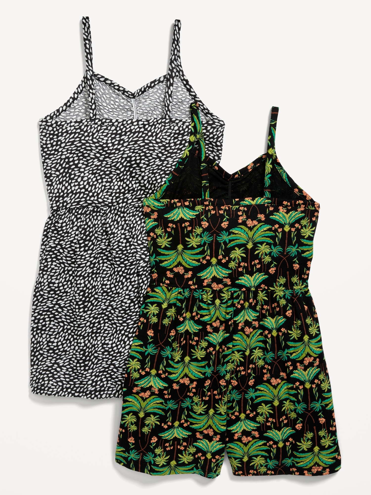 Printed Jersey-Knit Cami Romper 2-Pack for Girls | Old Navy