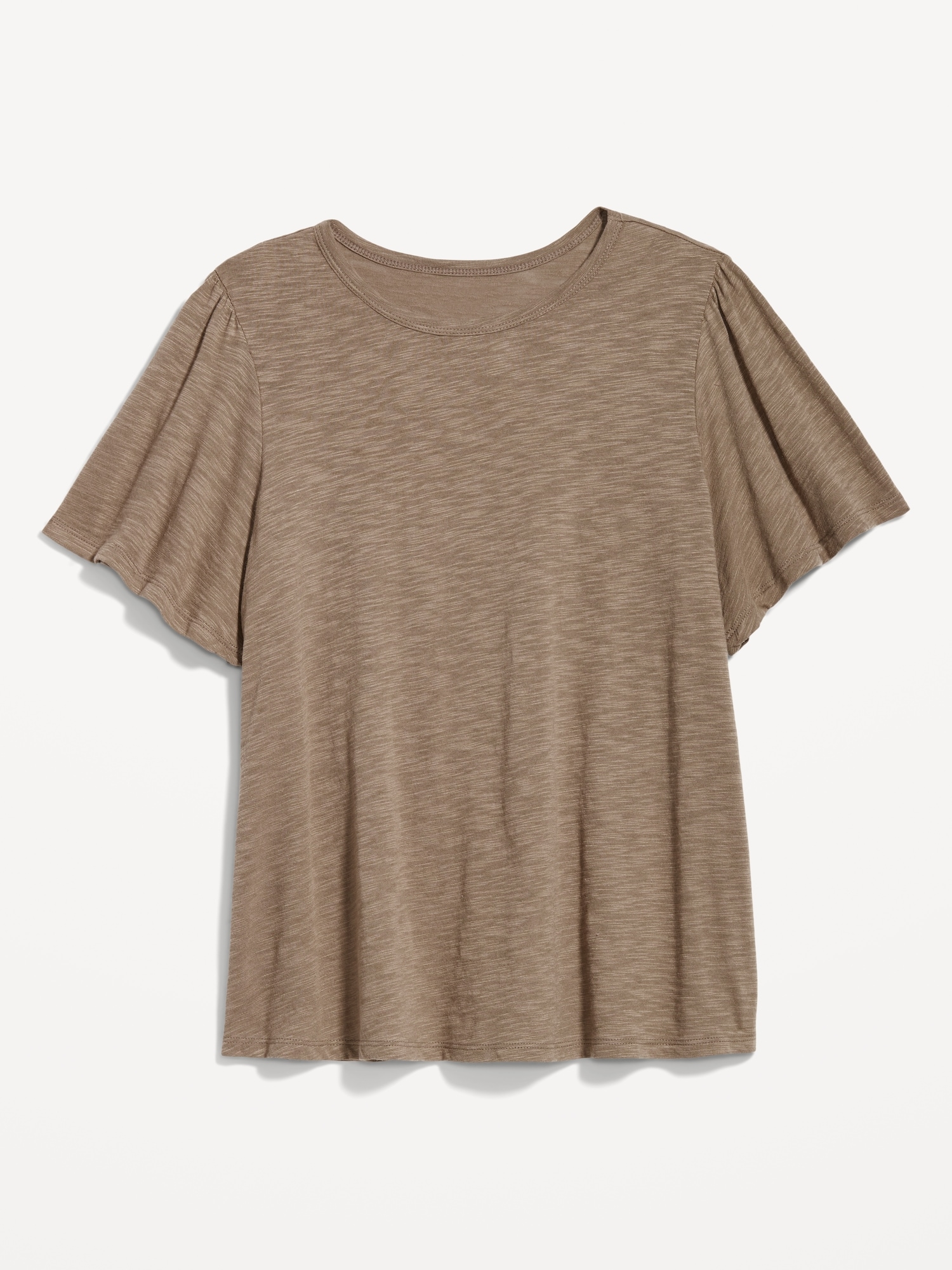 Flutter-Sleeve Slub-Knit Top | Old Navy