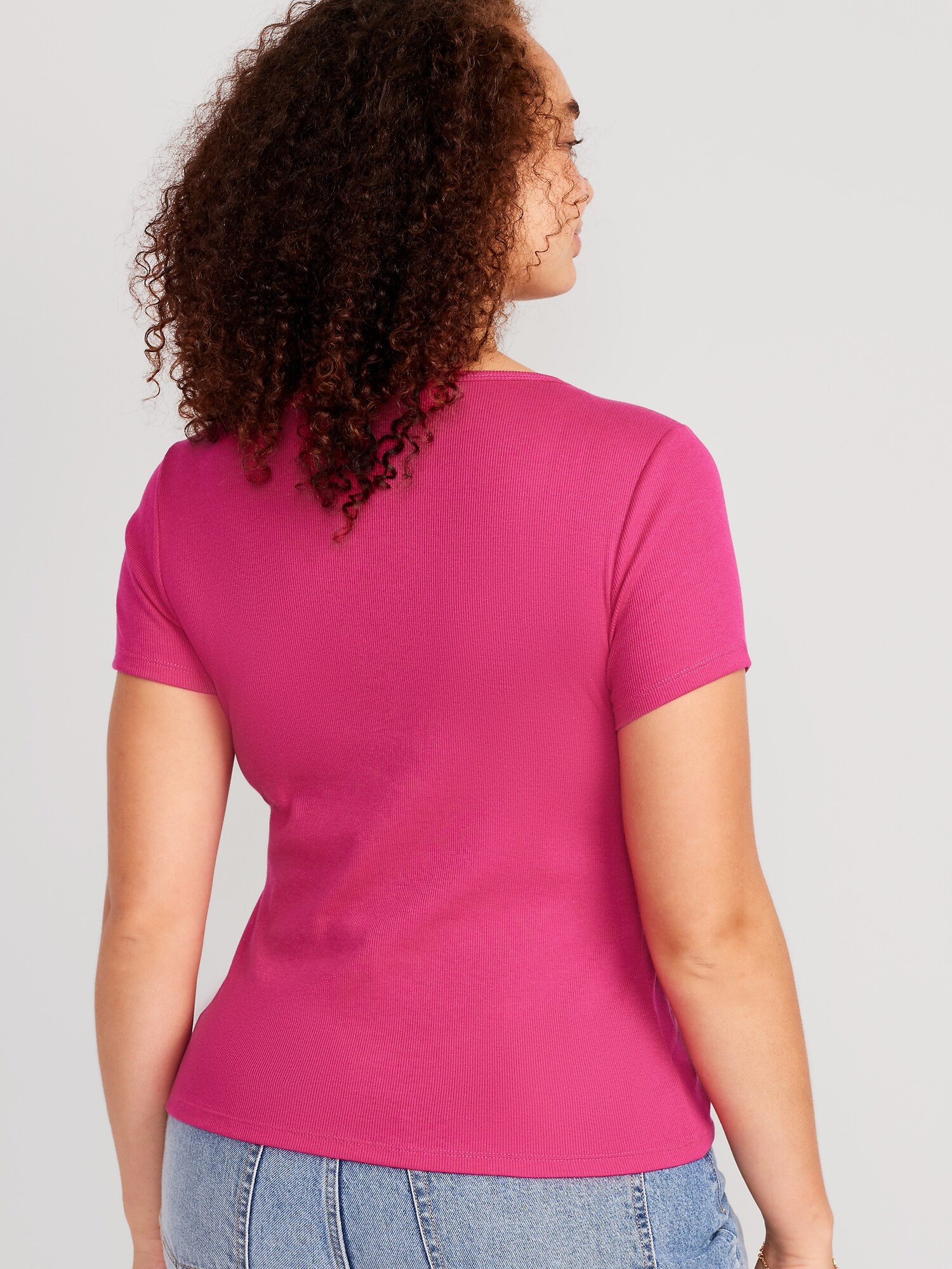 Fitted Rib-Knit T-Shirt | Old Navy