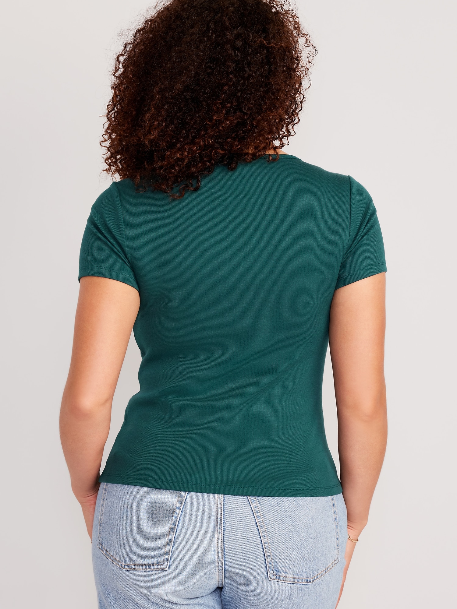 Fitted Rib-Knit T-Shirt | Old Navy