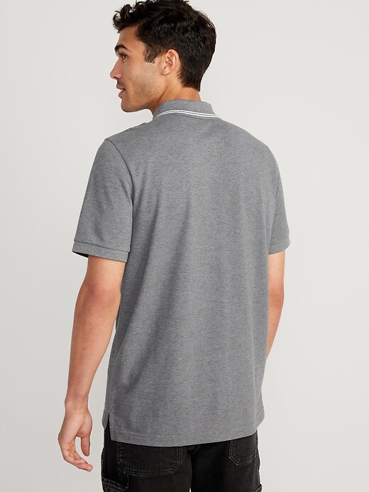 Tipped-Collar Classic Fit Pique Polo for Men | Old Navy