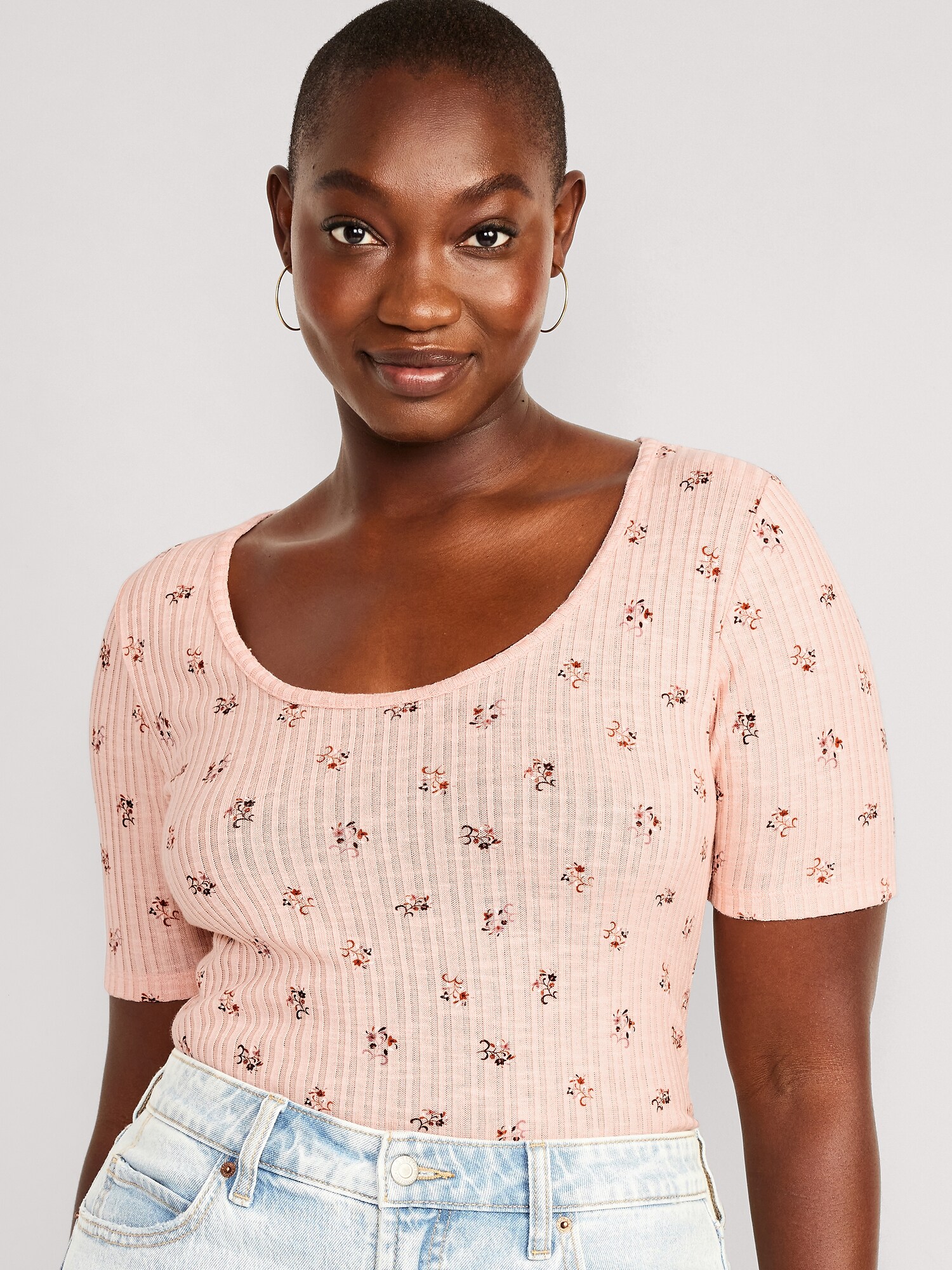 Fitted Elbow Sleeve Rib Knit T Shirt Old Navy Fitted Elbow Sleeve Rib Knit T Shirt Old Navy