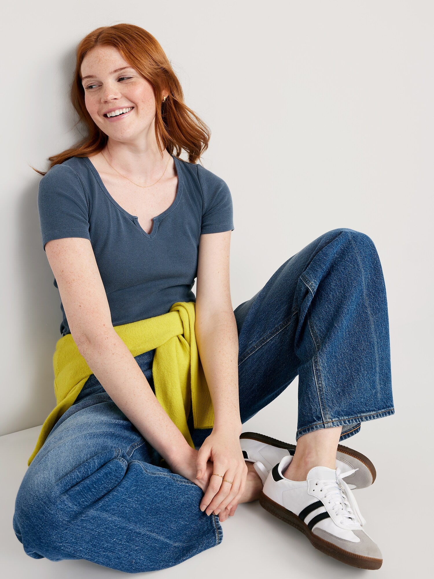 Fitted Rib-Knit T-Shirt | Old Navy