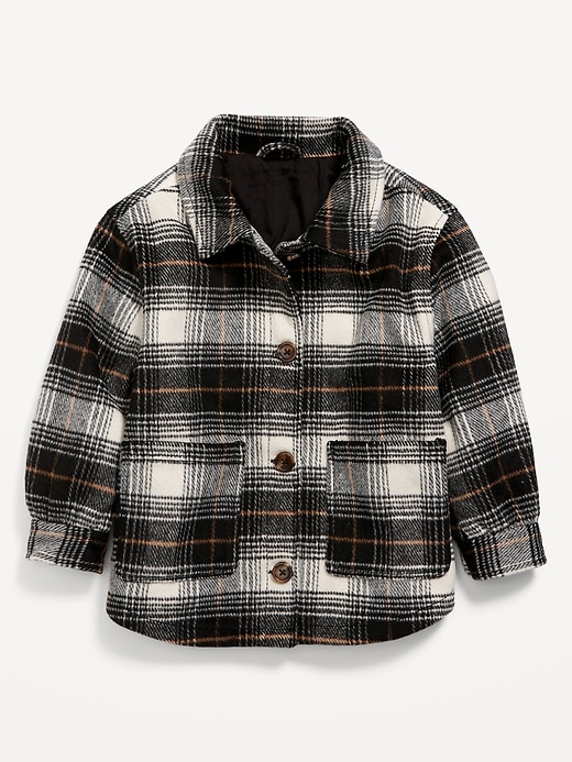 Soft-Brushed Plaid Shacket for Toddler Girls | Old Navy