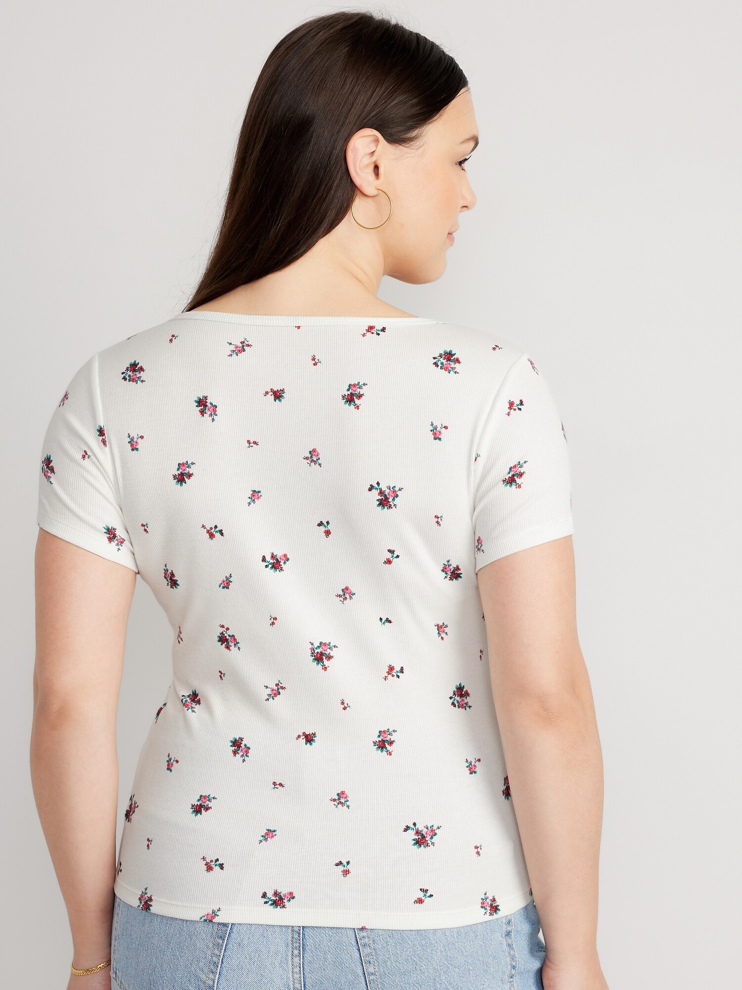 Fitted Rib-Knit T-Shirt | Old Navy