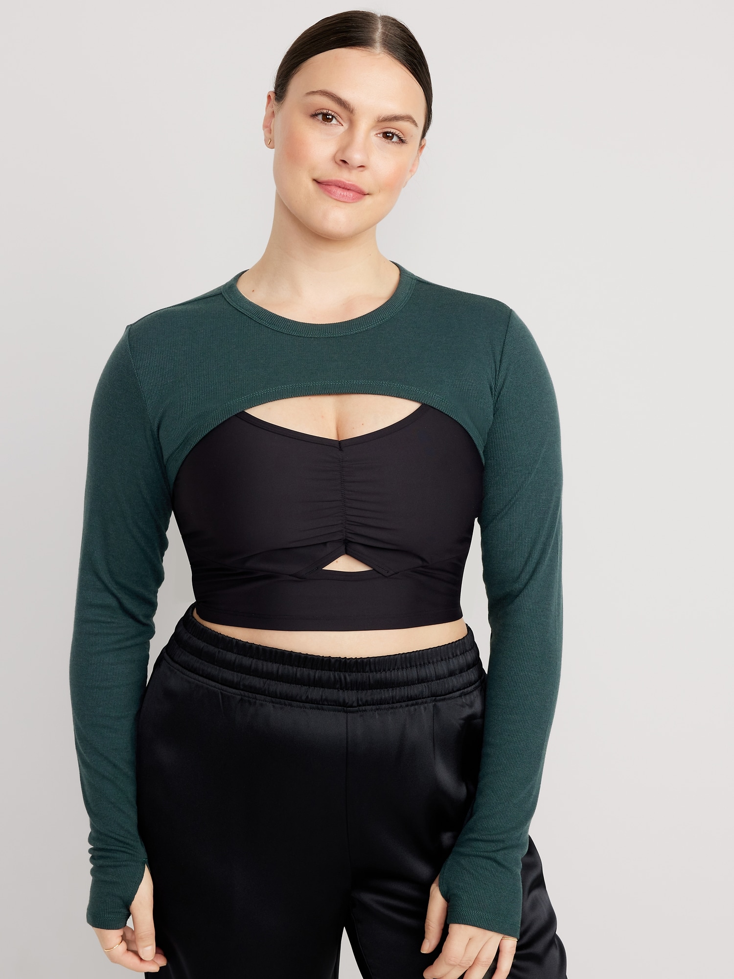 UltraLite Rib-Knit Layering Shrug Top | Old Navy