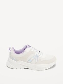 Chunky Faux-Suede Mesh Sneakers for Girls | Old Navy