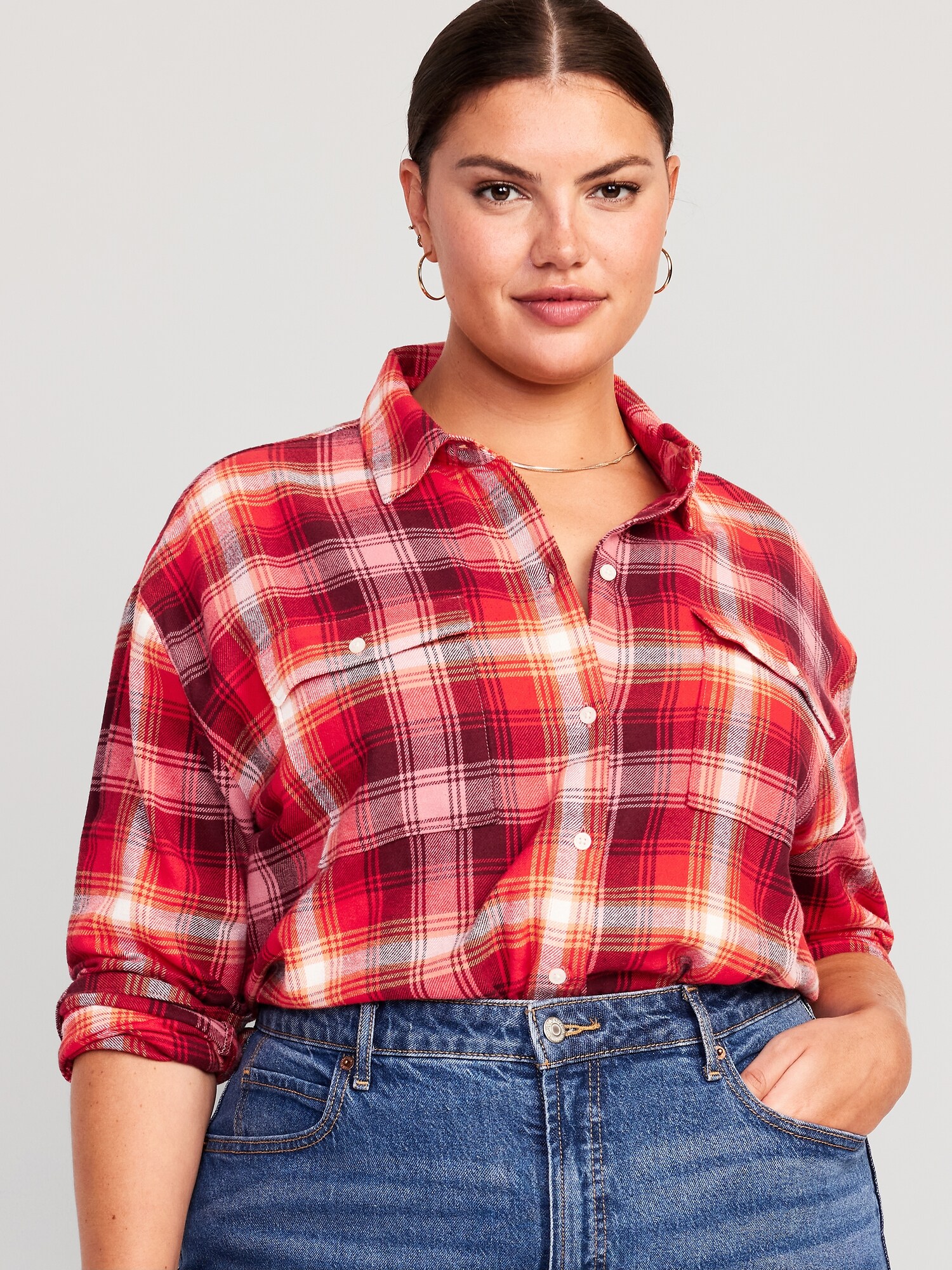Loose Flannel Boyfriend Shirt Old Navy Loose Flannel Boyfriend Shirt Old Navy