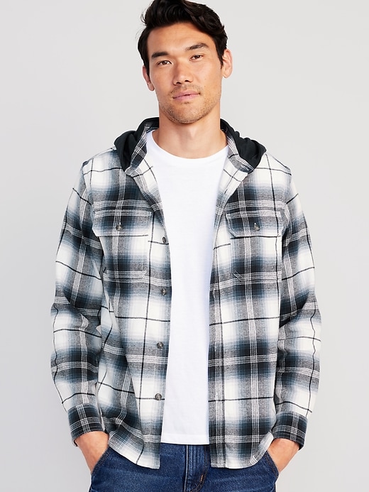 Hooded Flannel Shirt for Men | Old Navy