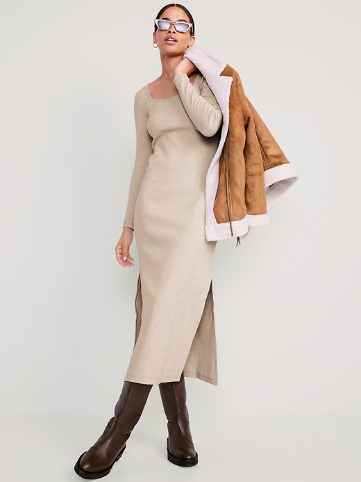 Fitted Rib-Knit Maxi Dress | Old Navy